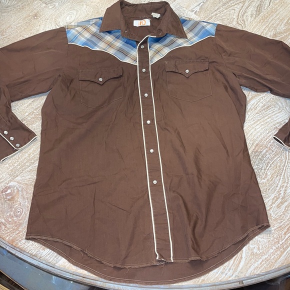 Vintage | Shirts | Mens Vintage Country Western Shirt 7s 80s Brown ...